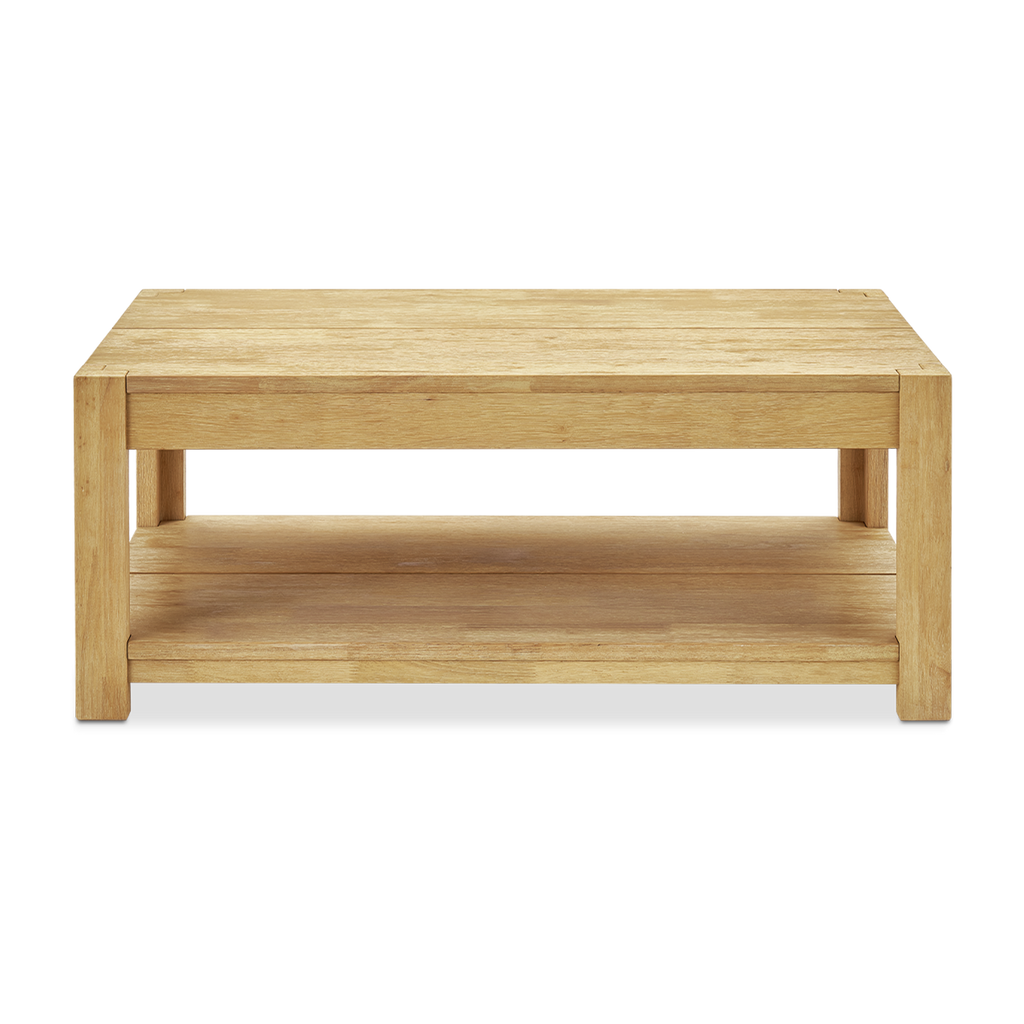 Logan Solid Wood Rectangle Coffee Table – Mopio