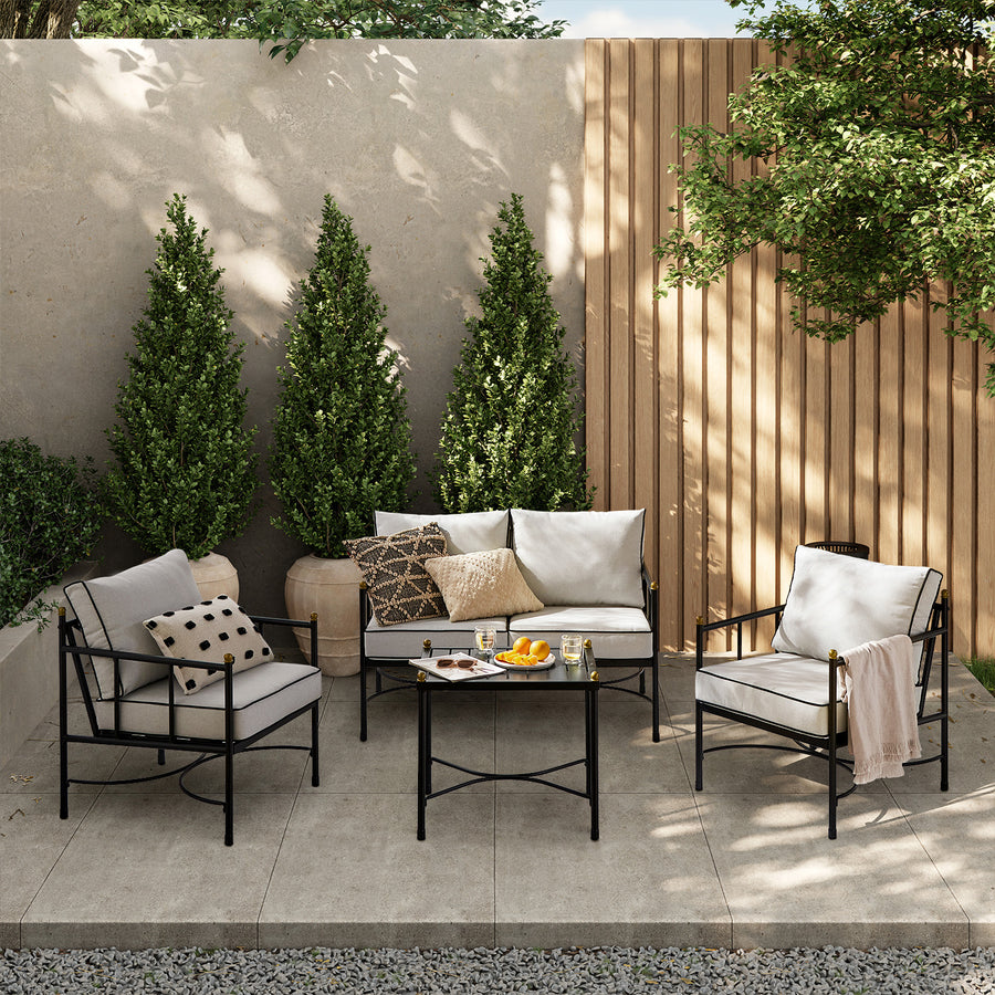 Odelia Outdoor 4-Piece Patio Set | Mopio
