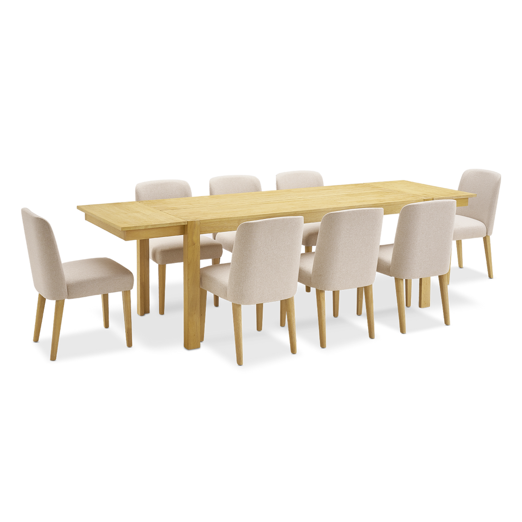 Logan Solid Wood 8-Seater Dining Set – Mopio