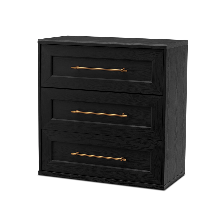 Blake 3 Drawer Dresser, Black Oak – Mopio