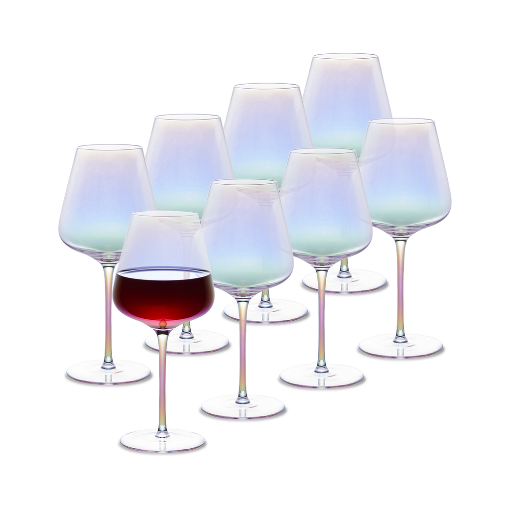 Enchant Wine Glass Set of 8, Iridescent – Mopio