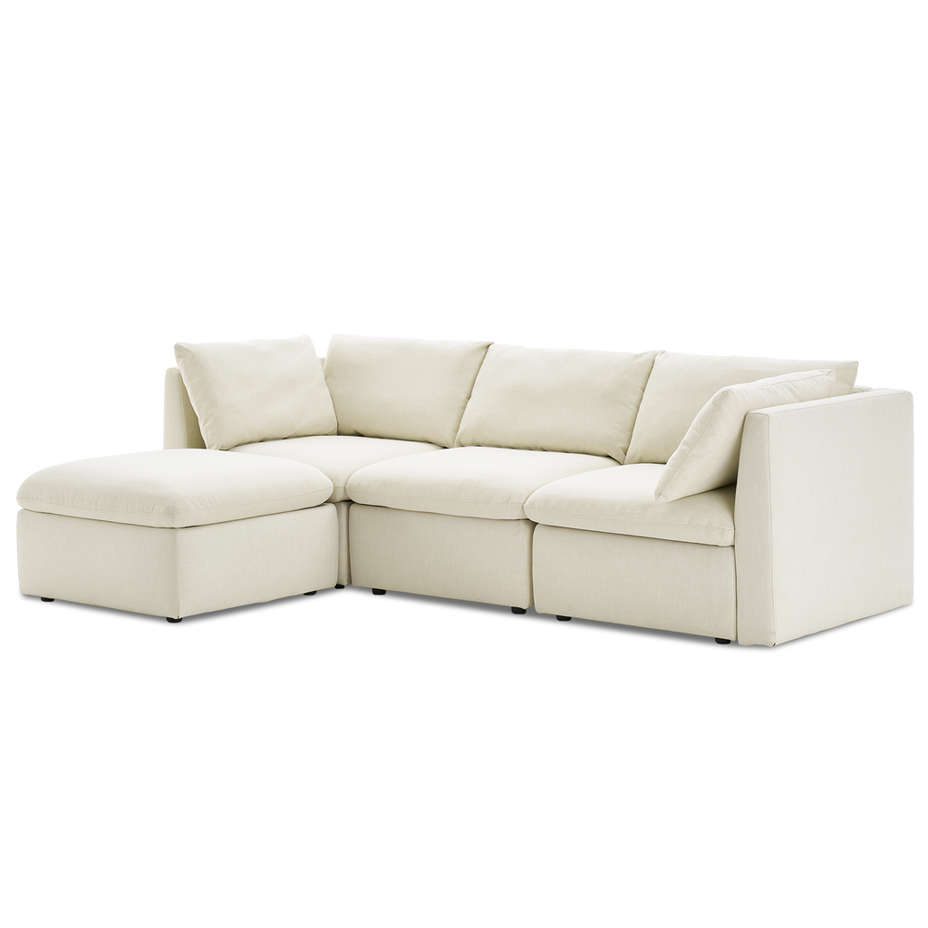 [Not-for-sale] Macy 4 Seats Modular Sectional Sofa with Fully Removabl ...