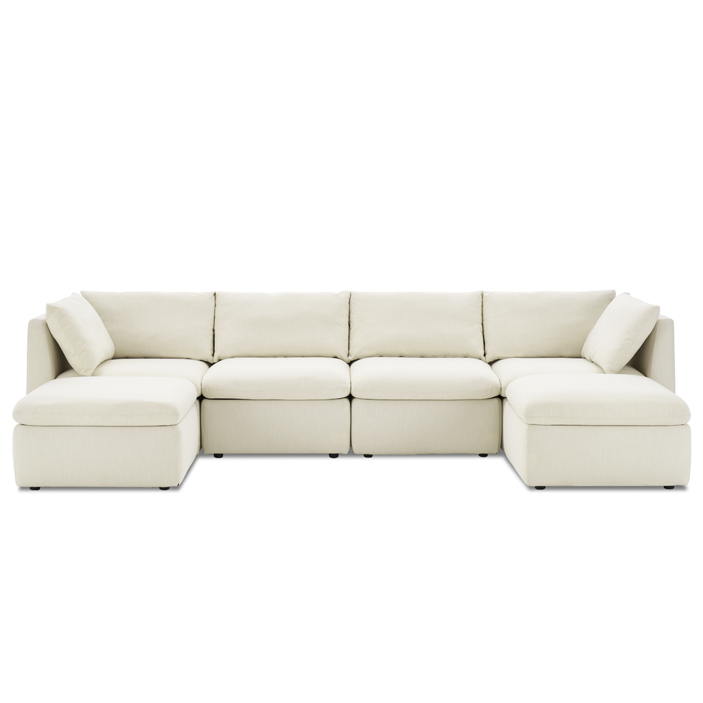[Not-for-sale] Macy 6 Seats Modular Sectional Sofa with Fully Removabl ...