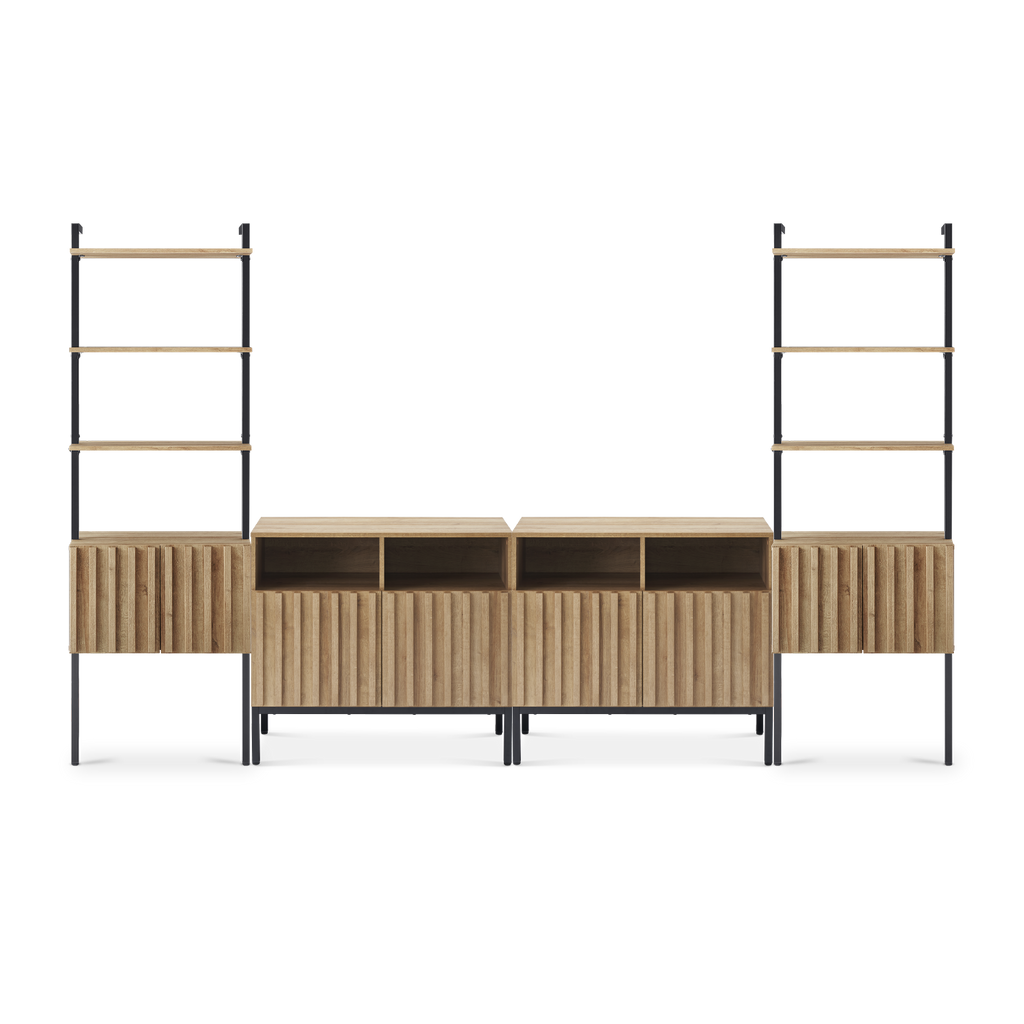 Norwin Entertainment Center (Accent Cabinet + 3 Tier Shelf) | Mopio
