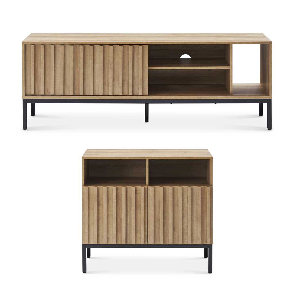 Norwin 64" TV Stand + 2-Door Cabinet Set | Mopio