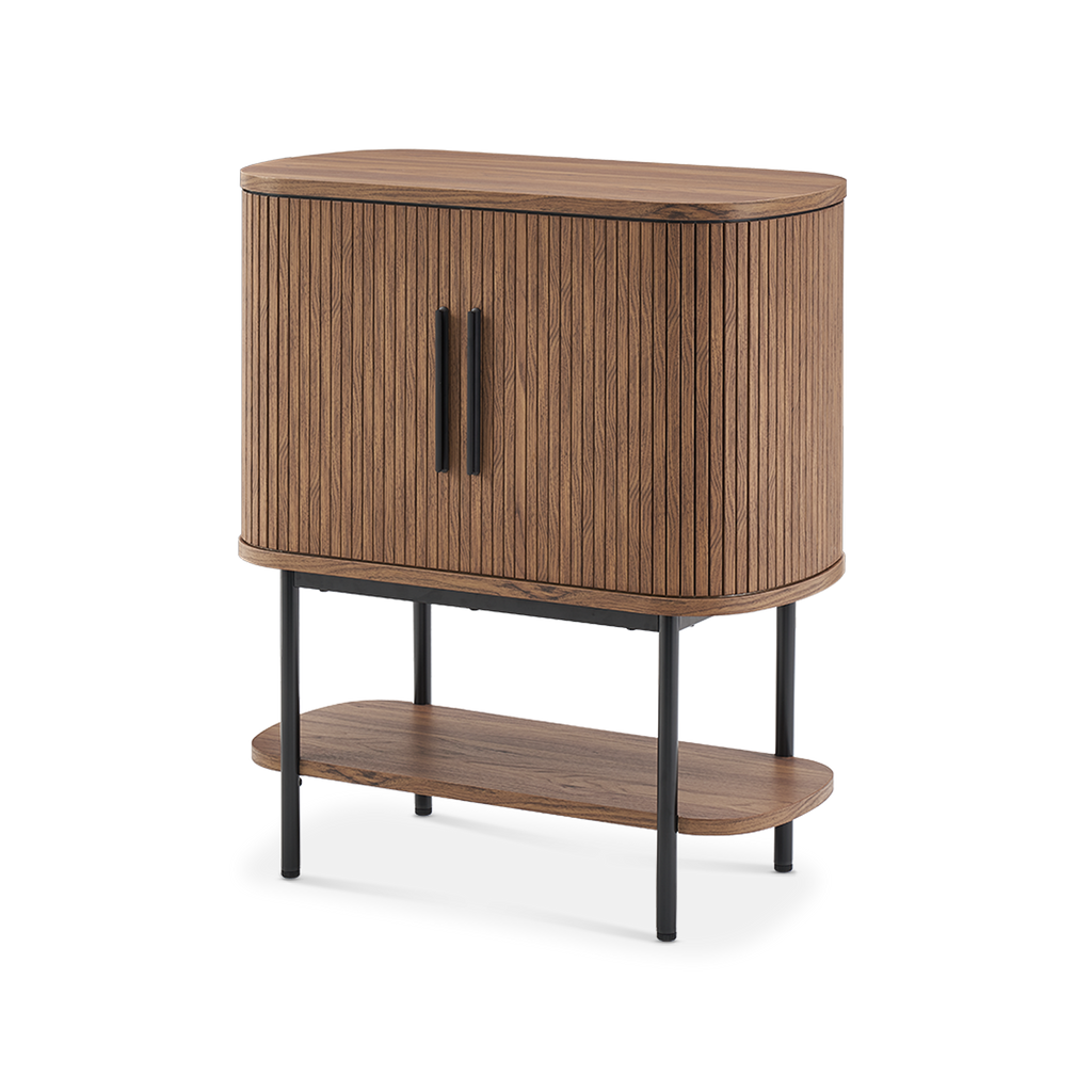 Quin Tambour Cabinet, Walnut – Mopio