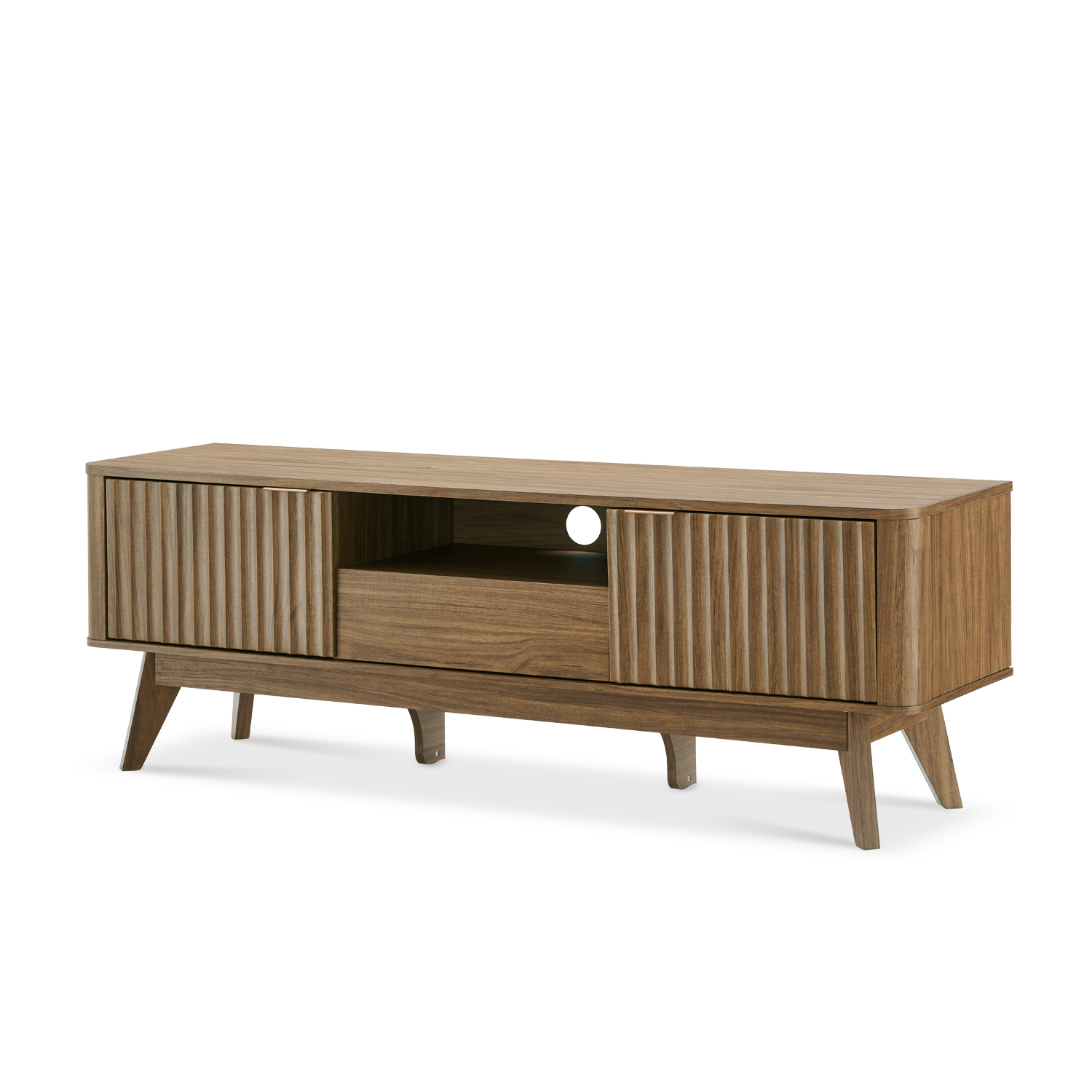 Brooklyn 57" TV Stand, Natural Walnut – Mopio